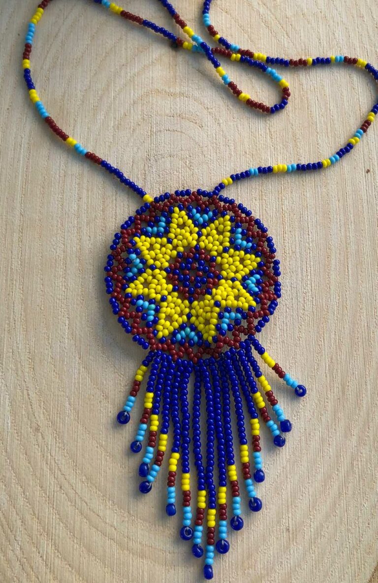Mandala Handmade Seed Bead Necklace (8615) - Hayal Gezgini