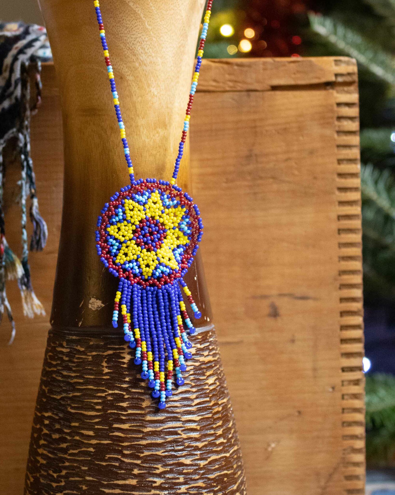 Mandala Handmade Seed Bead Necklace (8615) - Hayal Gezgini